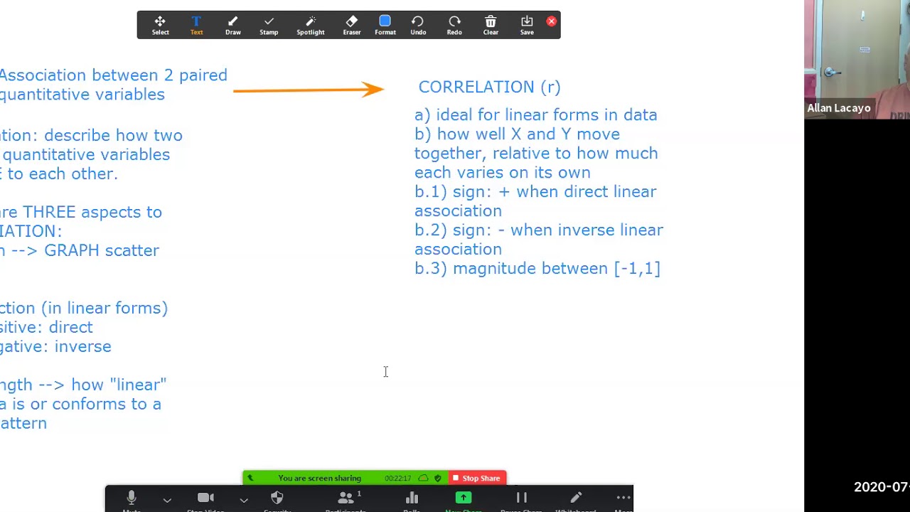 Chapter 4: correlation and linear regression