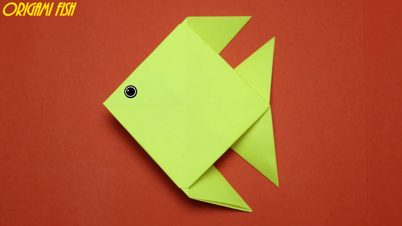 How to make a fish out of paper. Origami fish.