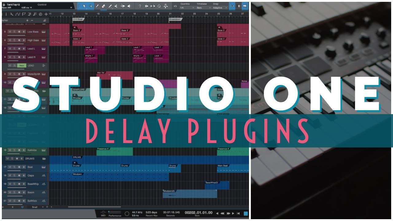 Studio One - Overview of Delay Plugins (Echo)