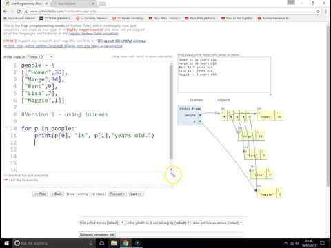 Python - Looping through two Dimensional Lists