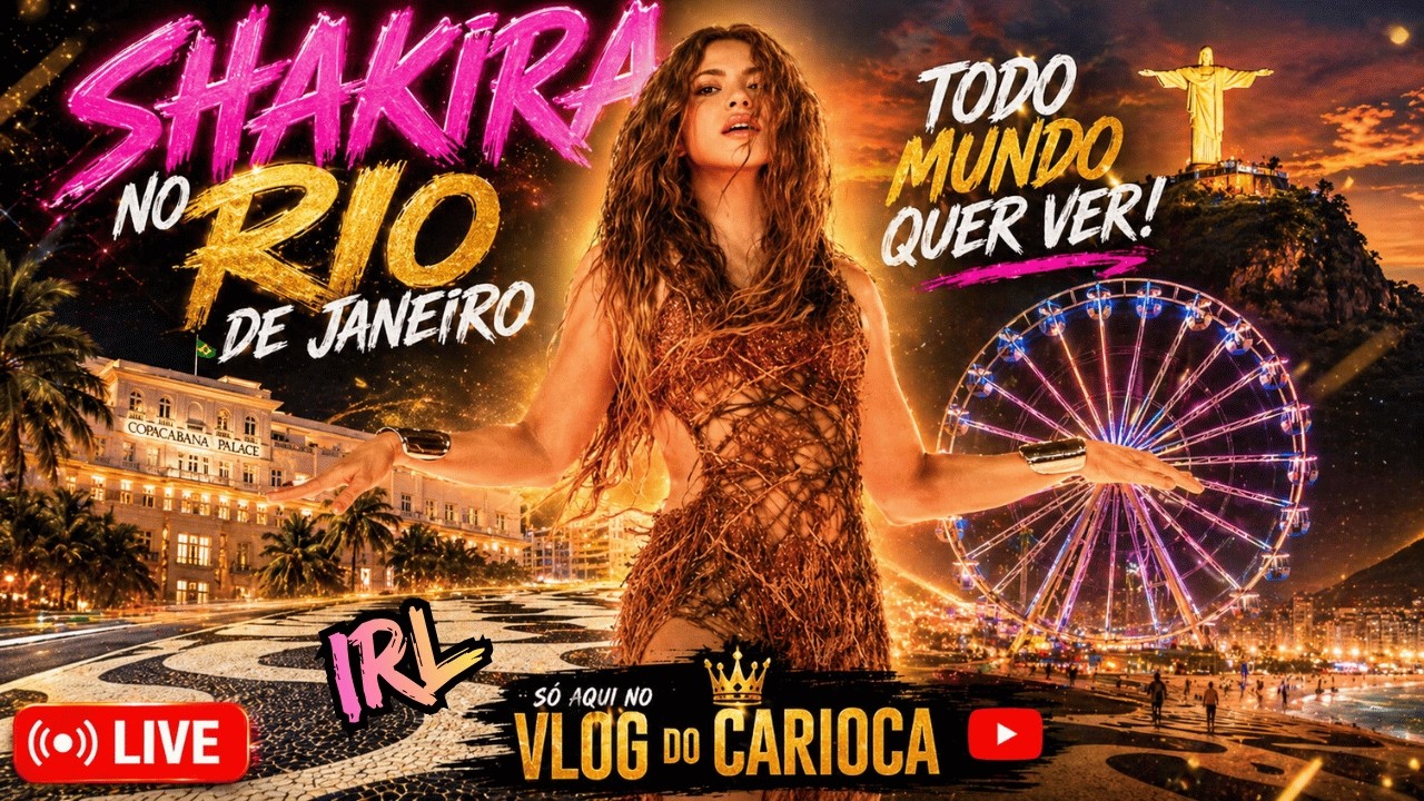 🟢 RJ AO VIVO IRL: 👑🇧🇷 SHAKIRA já está no RIO todos querem ver  / Cobertura Completa em COPACABANA