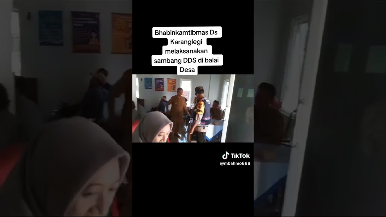 Bhabinkamtibmas desa karanglegi melaksanakan sambang di balai desa dan memberikan himbauan Kamtibmas