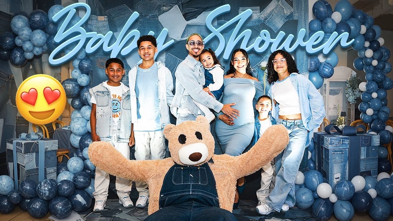 Our Dream Baby Shower 🩵✨ | Baby Boy #6 Decorations, Games & Reactions | Baby Blue Jeans Theme 👖✨