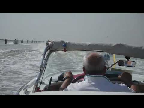 Speeding Water Taxi Ride from Venice International Airport to Venice, September 2015