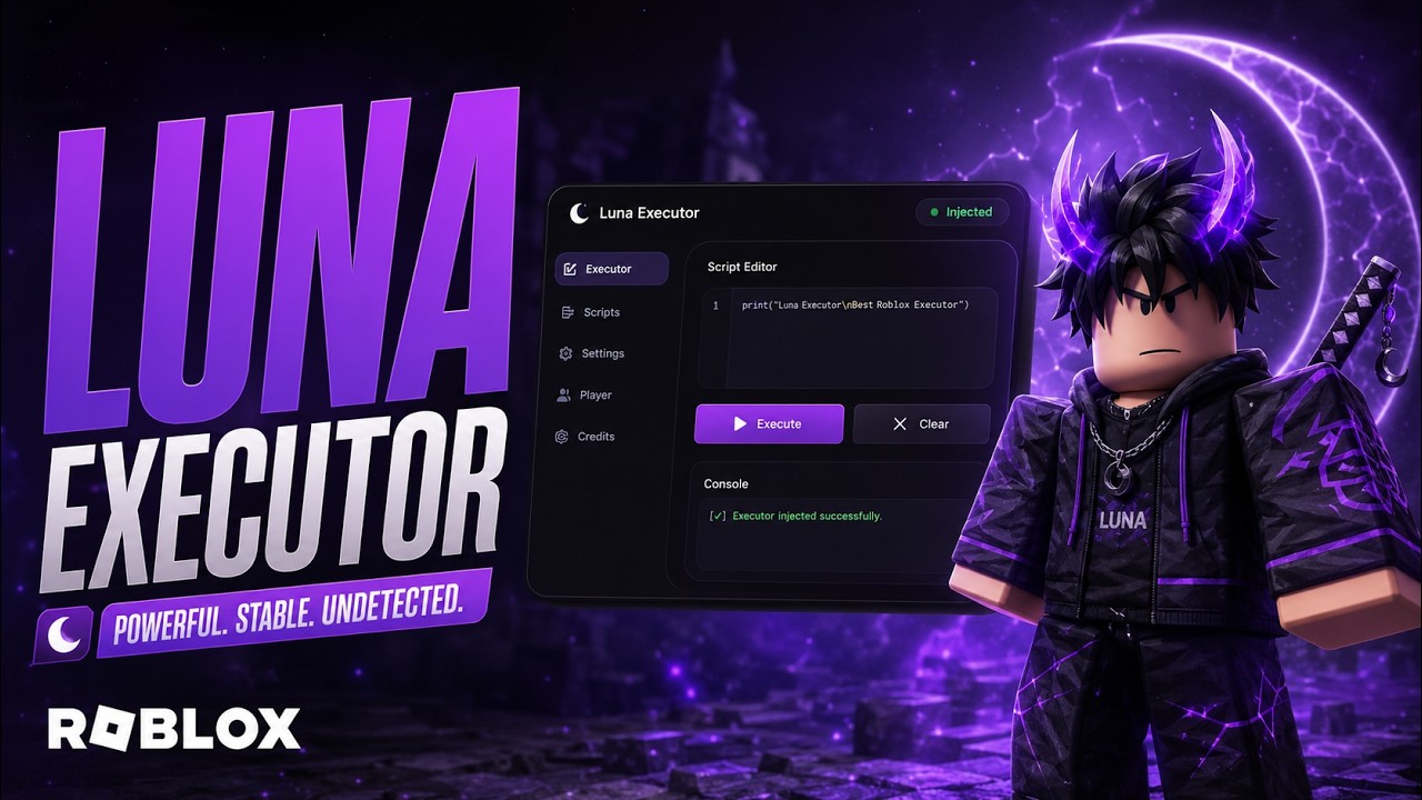 Roblox Executor 2026 - Luna Executor - Keyless Byfron Bypass - Free Script PC