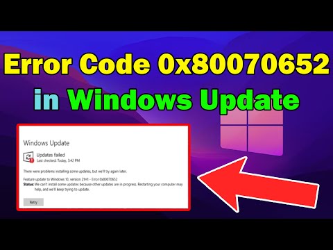 How to fix Windows update error 0x80070652 windows 11 or 10