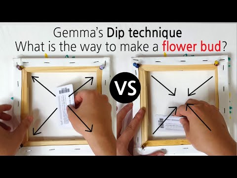 شرح (116) Dip technique _ What is the way to make a flower bud? _ Four ...