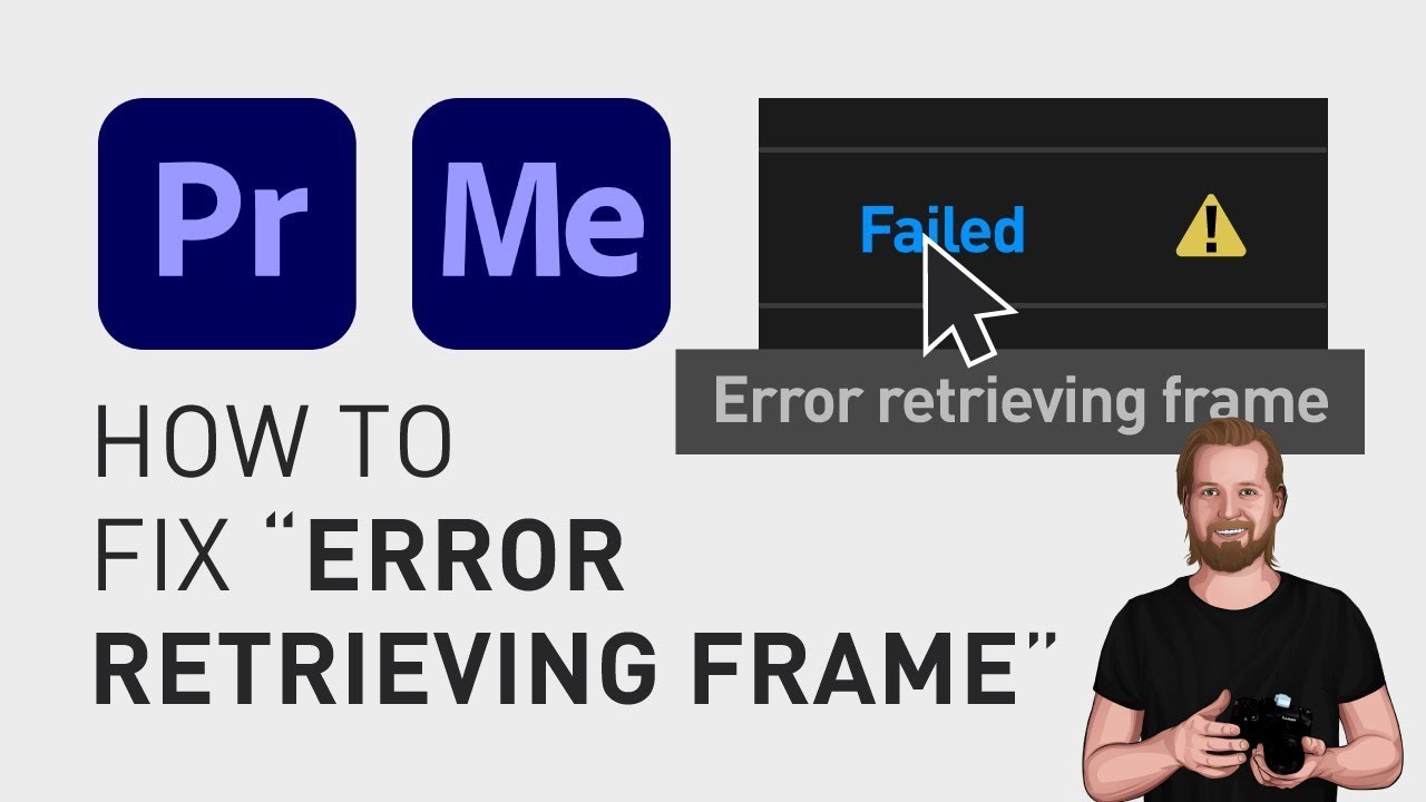 How to fix error retrieving frame when exporting