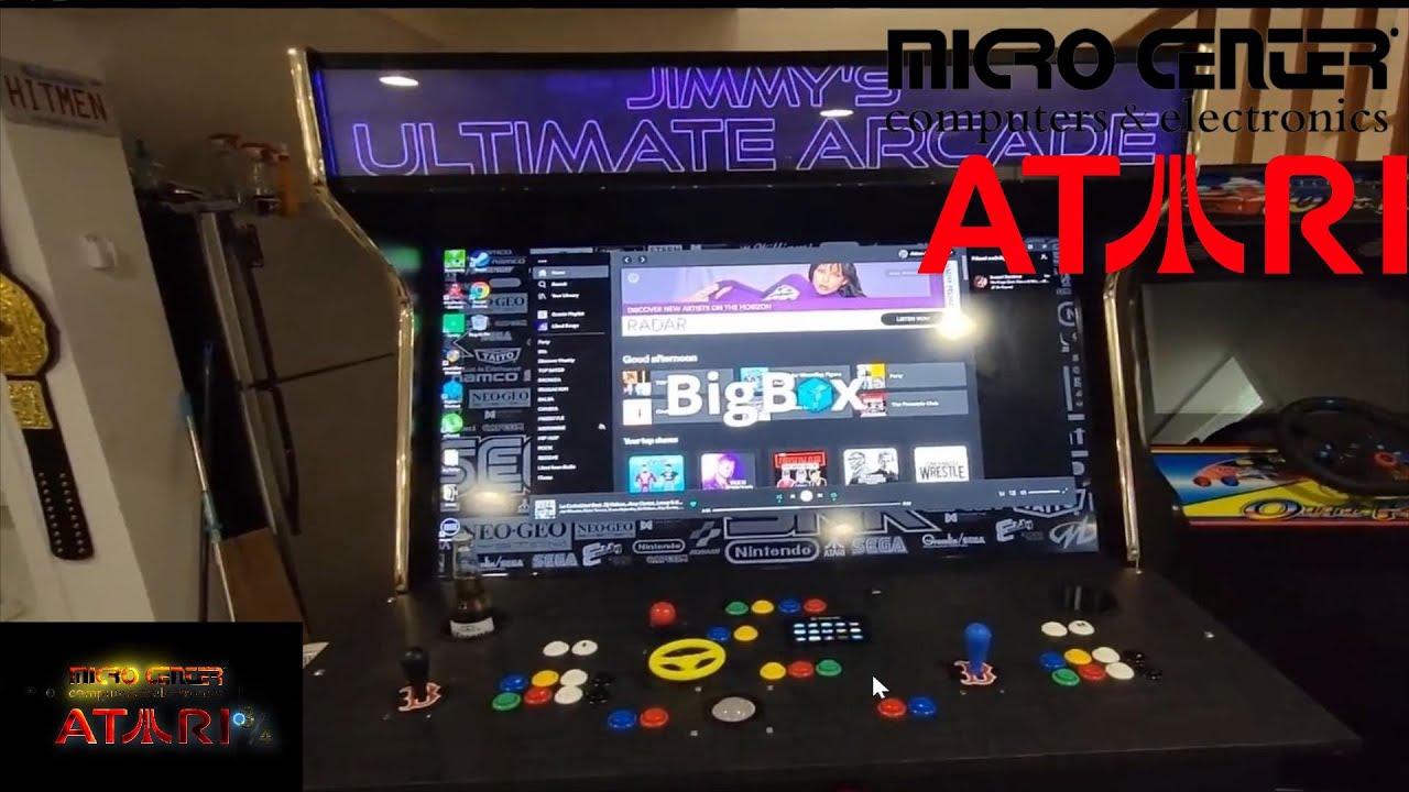 Micro Center Atari 50 inch Arcade Cabinet Mod