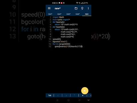 how to make a perfect heart symbol in python💖😀#viral #idle #python #viralvideo #code #shorts