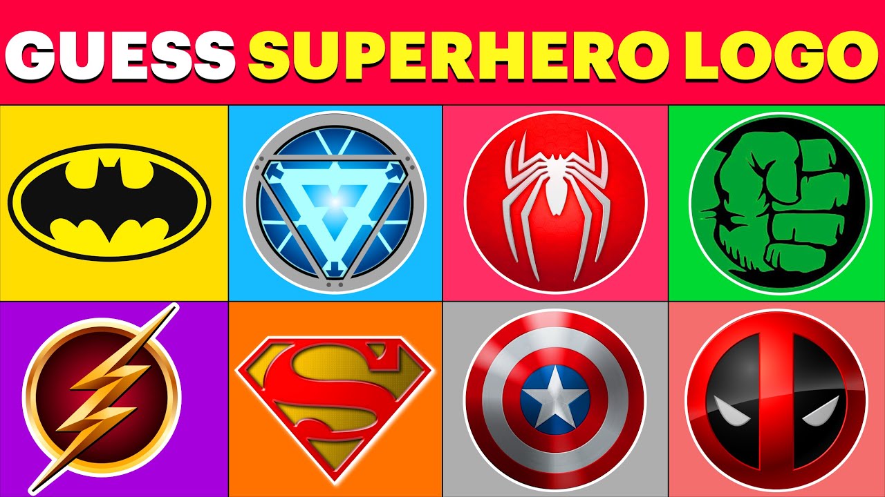 Guess ALL the Superheroes by Logo | MARVEL & DC Superheros - Superhero Quiz🕷️🦇🤖