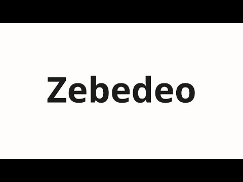 How to pronounce Zebedeo