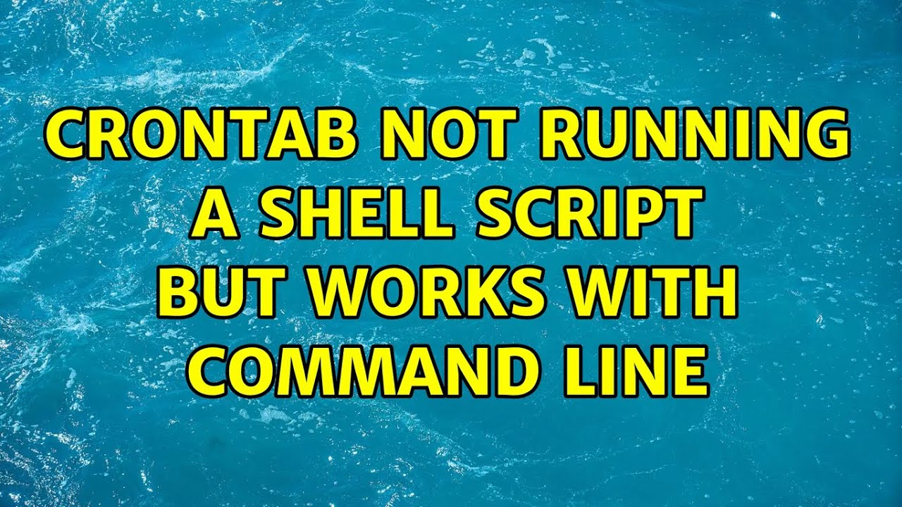 Crontab not running a shell script but works with command line