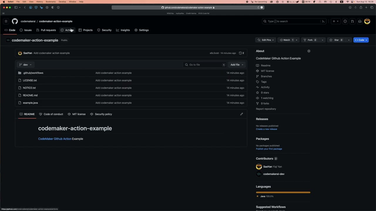 CodeMaker Github Action
