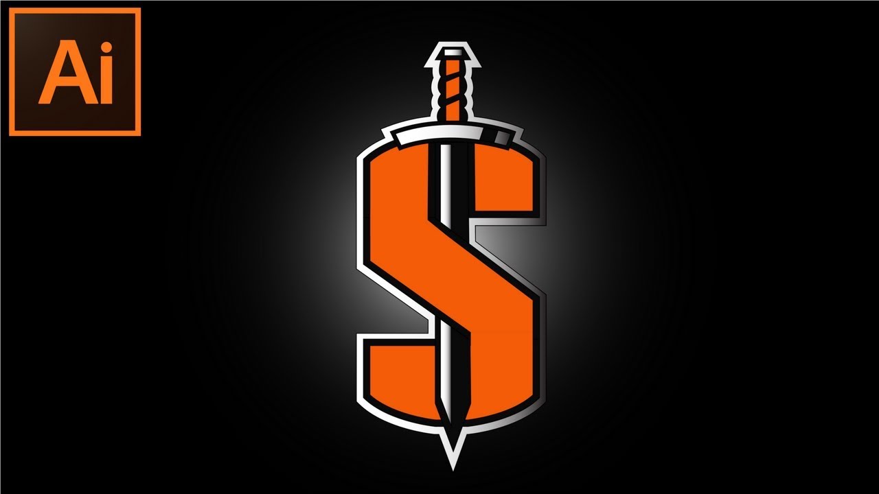 How to Make a Sword Icon Logo Design in Illustrator - Adobe Illustrator CC Tutorial