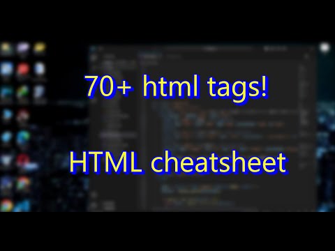 70+ HTML tags!. HTML Cheat sheet for frontend web developers.