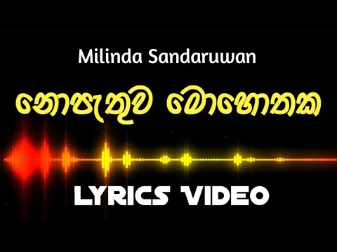 හිත පාරනා කතා එපා කියන්න - Milinda Sandaruwan | Nopathuwa Mohothaka | Lyrics Video