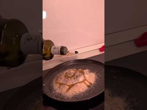 Toasting bread crumbs for our delicious pasta dish! #shorts