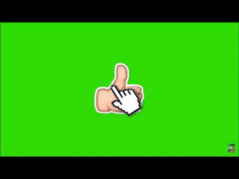 Green screen of YouTube Like, Subscribe and notification
