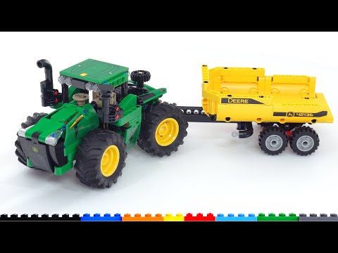LEGO Technic John Deere 9620R 4WD Tractor set 42136 review! Great looks, small, not too simple