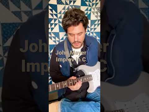 John Mayer Blues Guitar Lesson: Demonstrates C minor Pentatonic #shorts #blues #johnmayer