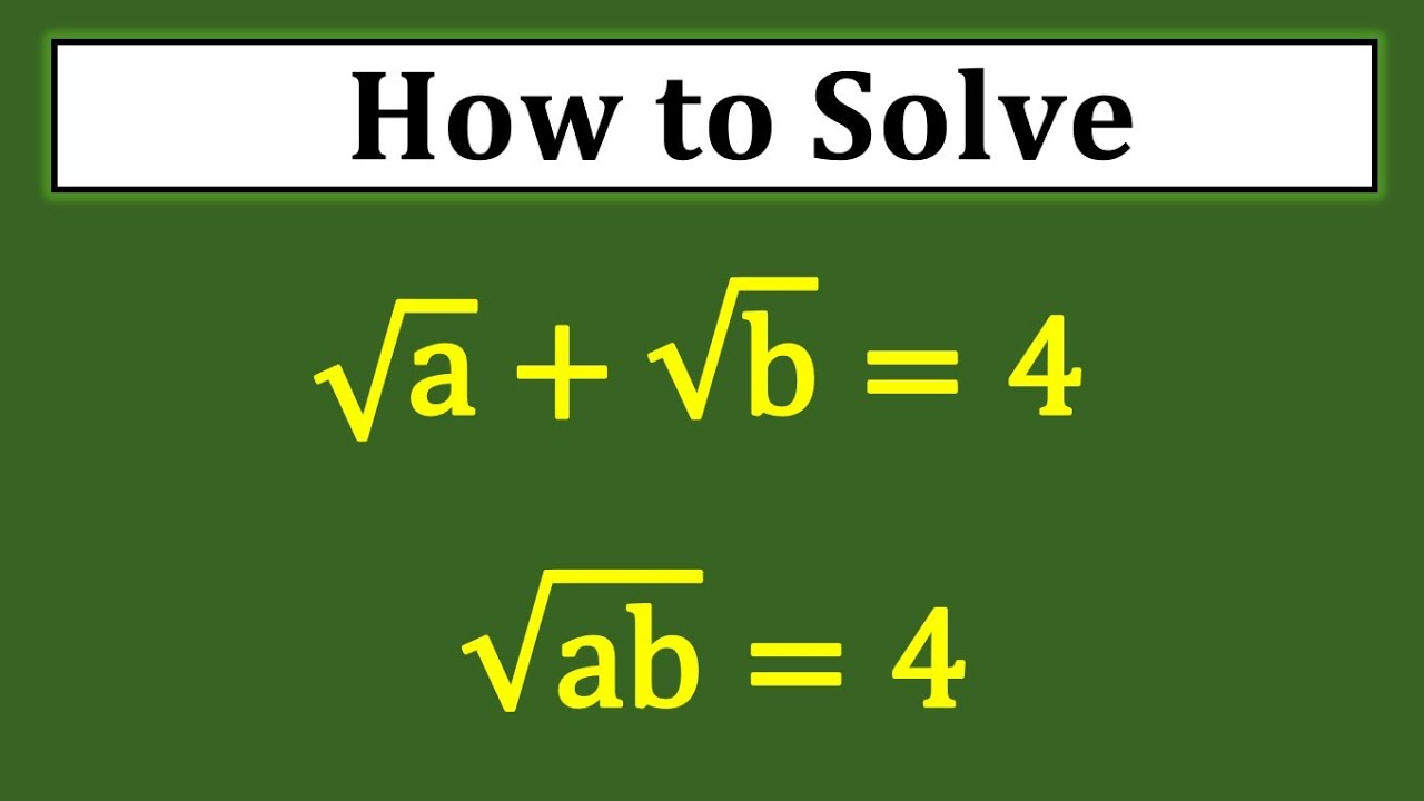 Sweden | A Nice Square Root Algebra Problem 