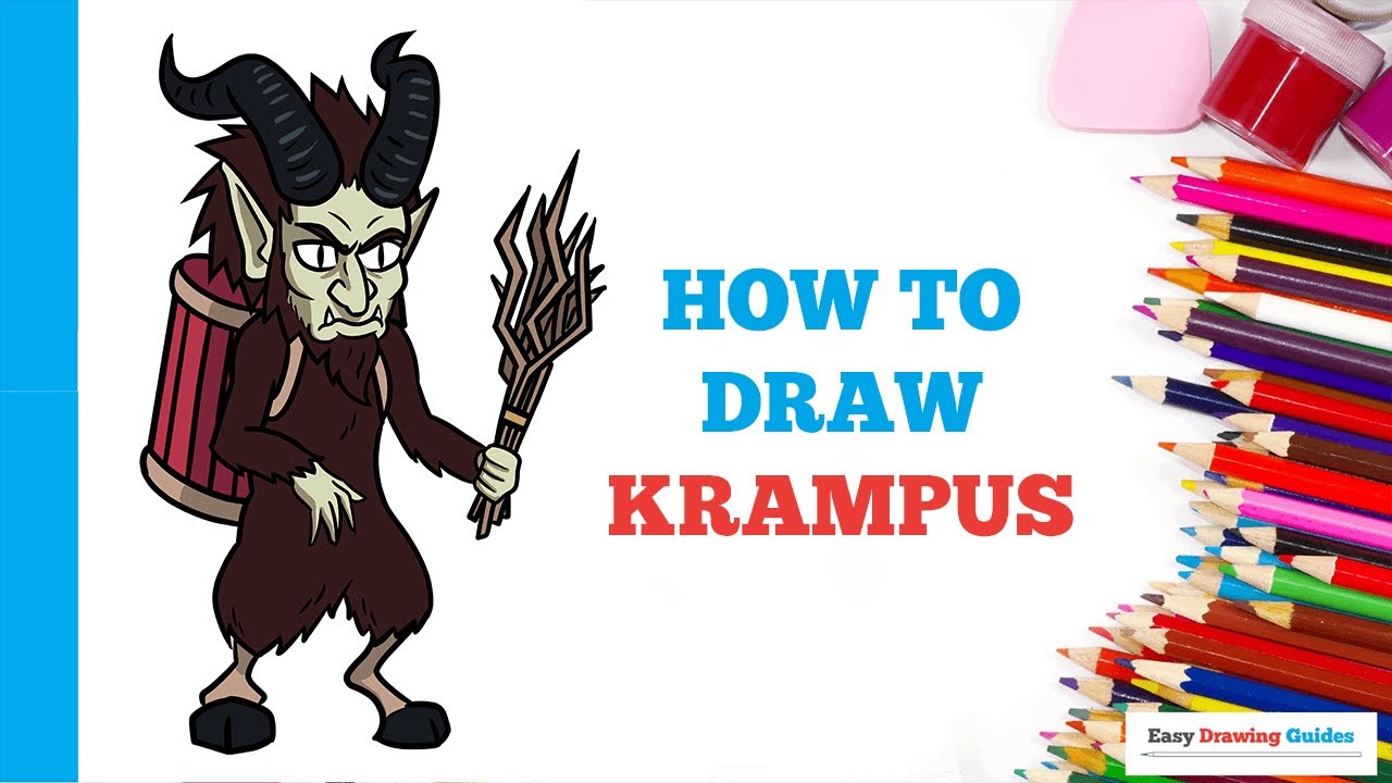 How to Draw Krampus in a Few Easy Steps: Drawing Tutorial for Beginner Artists