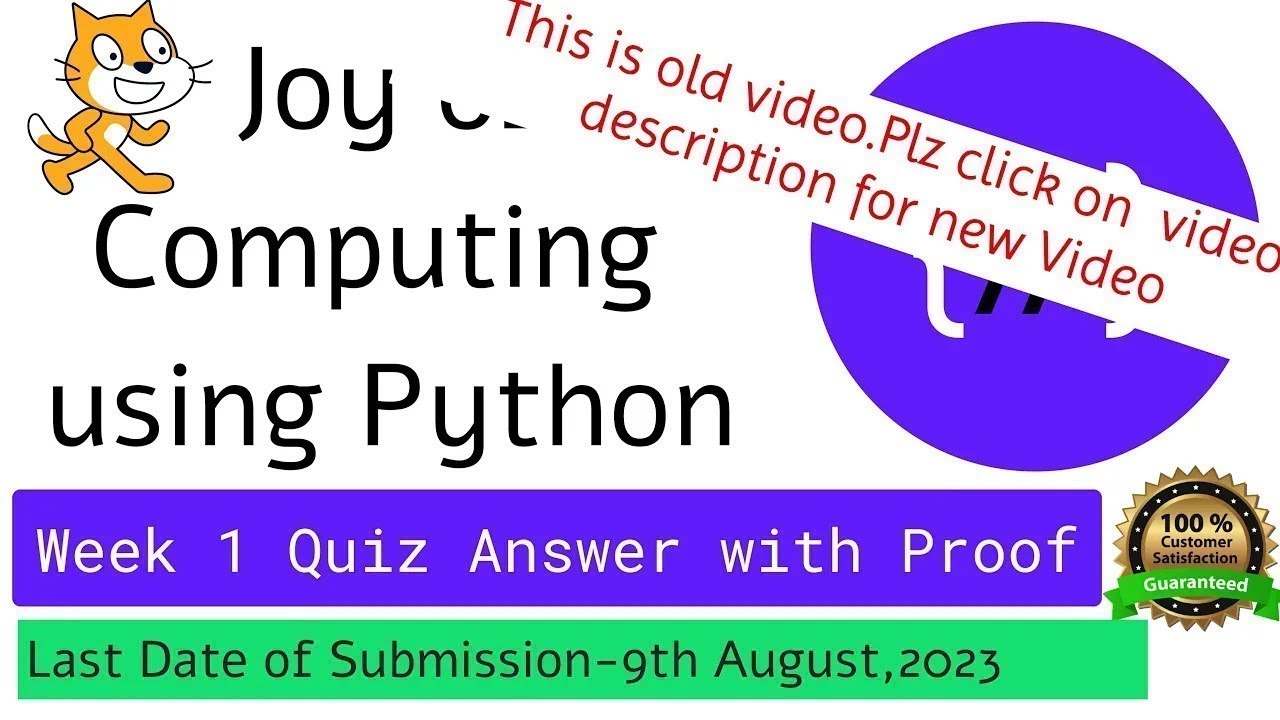 NPTEL The Joy of Computing using Python  week 1 quiz assignment answers with proof of each answer