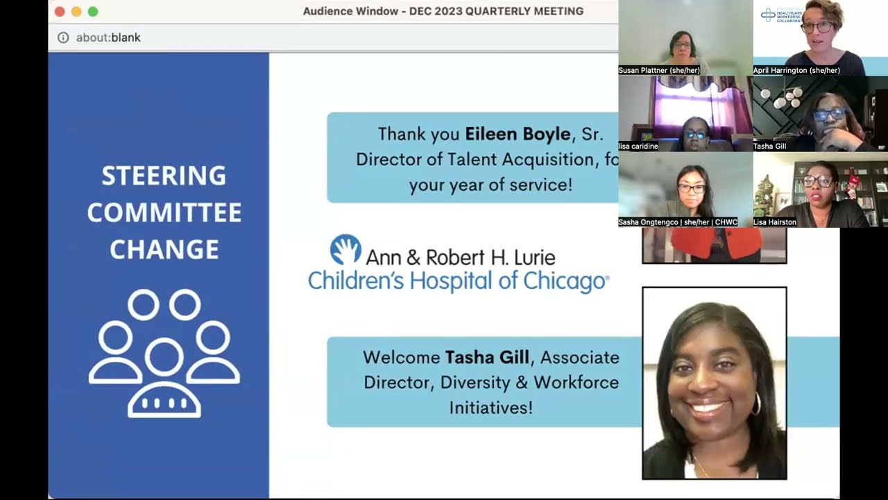 Chicagoland Healthcare Workforce Collaborative December 2023 Quarterly Meeting