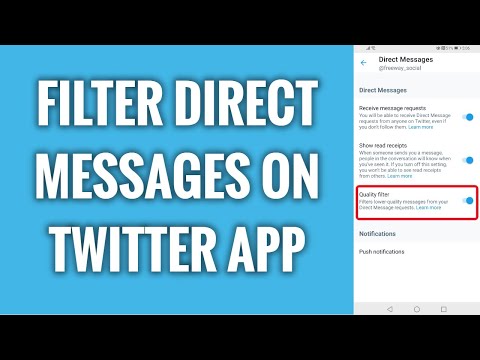 How To Filter Direct Messages On Twitter App