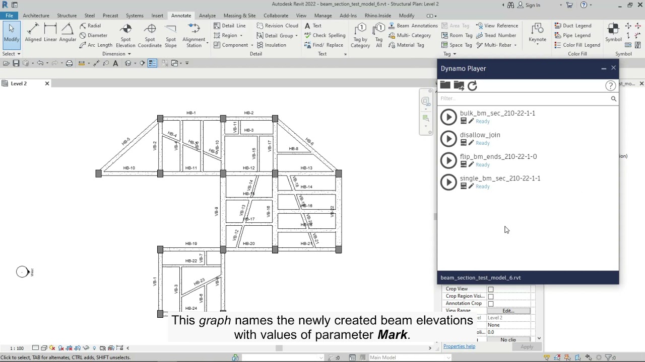 Dynamo: Bulk Create Beam Elevations