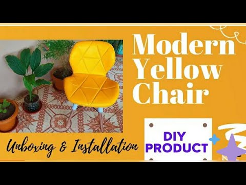 Unboxing and installation of Modern Yellow Chair - DIY Product #manjalpillaiyar