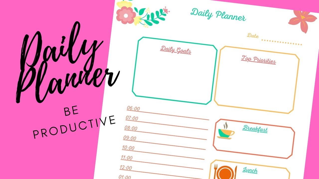 How to make a Daily Schedule for yourself |Creating printable