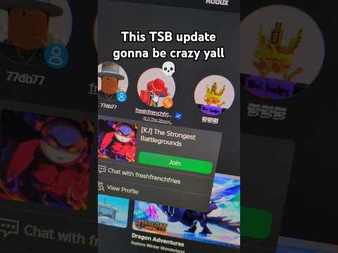 Crazy TSB update incoming.. #roblox #tsb #thestrongestbattlegrounds #update #shorts
