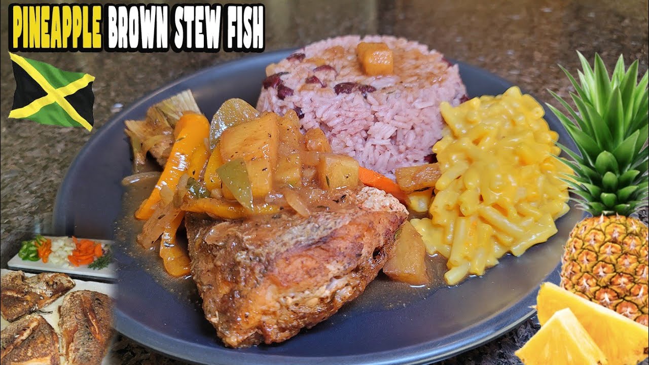 HOW TO MAKE PINEAPPLE BROWN STEW FISH ( jamaican style 🇯🇲)#jamaicandish #fish