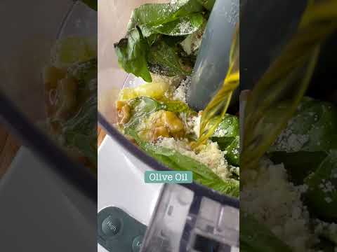 How to Make BASIL PESTO 🌿#shorts