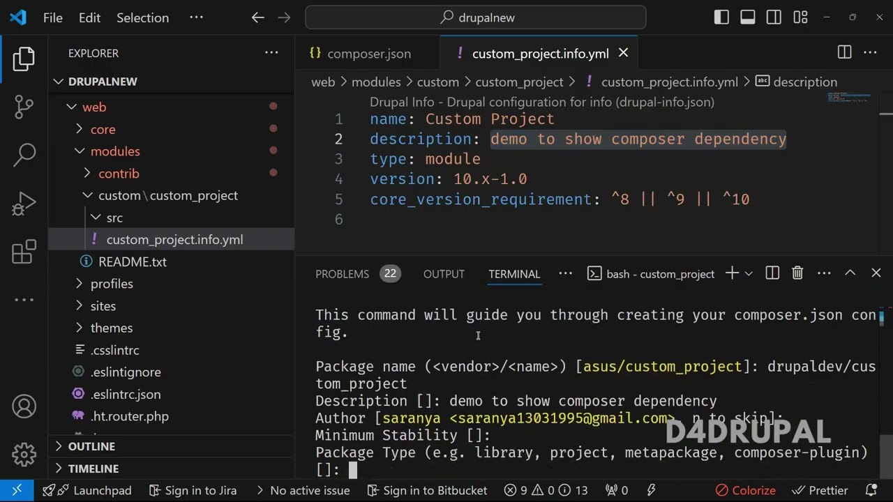 Manage dependencies in custom module with composer Drupal 10, Drupal 9 | D4Drupal