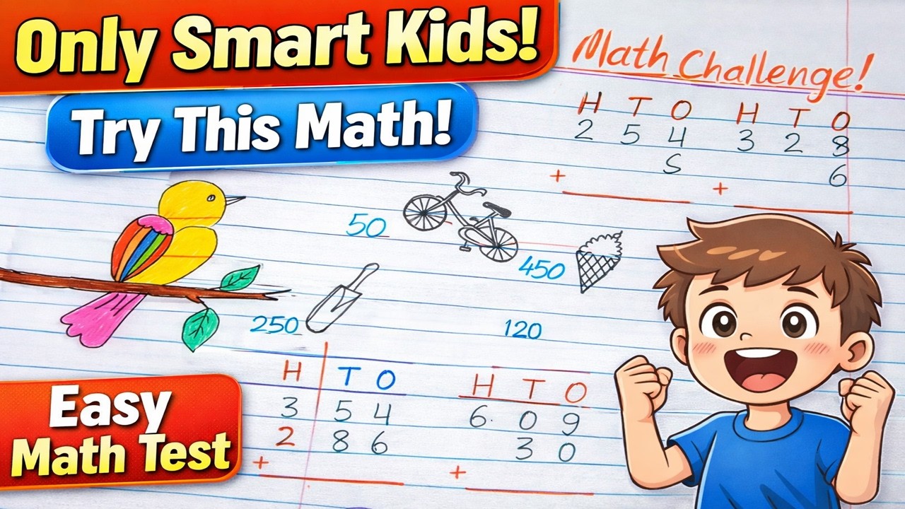 Grade 2 Math Worksheet | Easy Worksheet for Kids I Daily Math Practice |5 Easy Questions Every Child