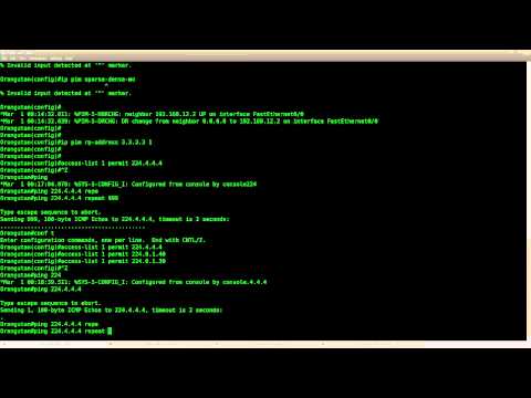 Multicast PIM Sparse-Dense Mode lab in GNS3