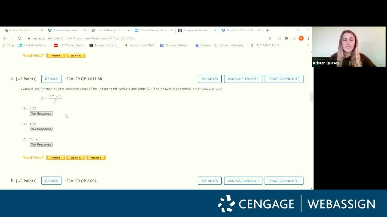 Homework Help Using the “Watch It” Feature in WebAssign