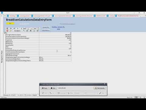 Breakeven point in monetary terms for a multi product firm using sales mix