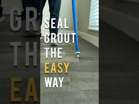 Grout Sealing Using Wand 🪄 #cleaning #diy #tips
