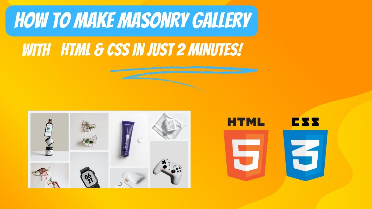 How to Make a Responsive Image Grid (Masonry Gallery) in just 2 minutes! | HTML & CSS Tutorial