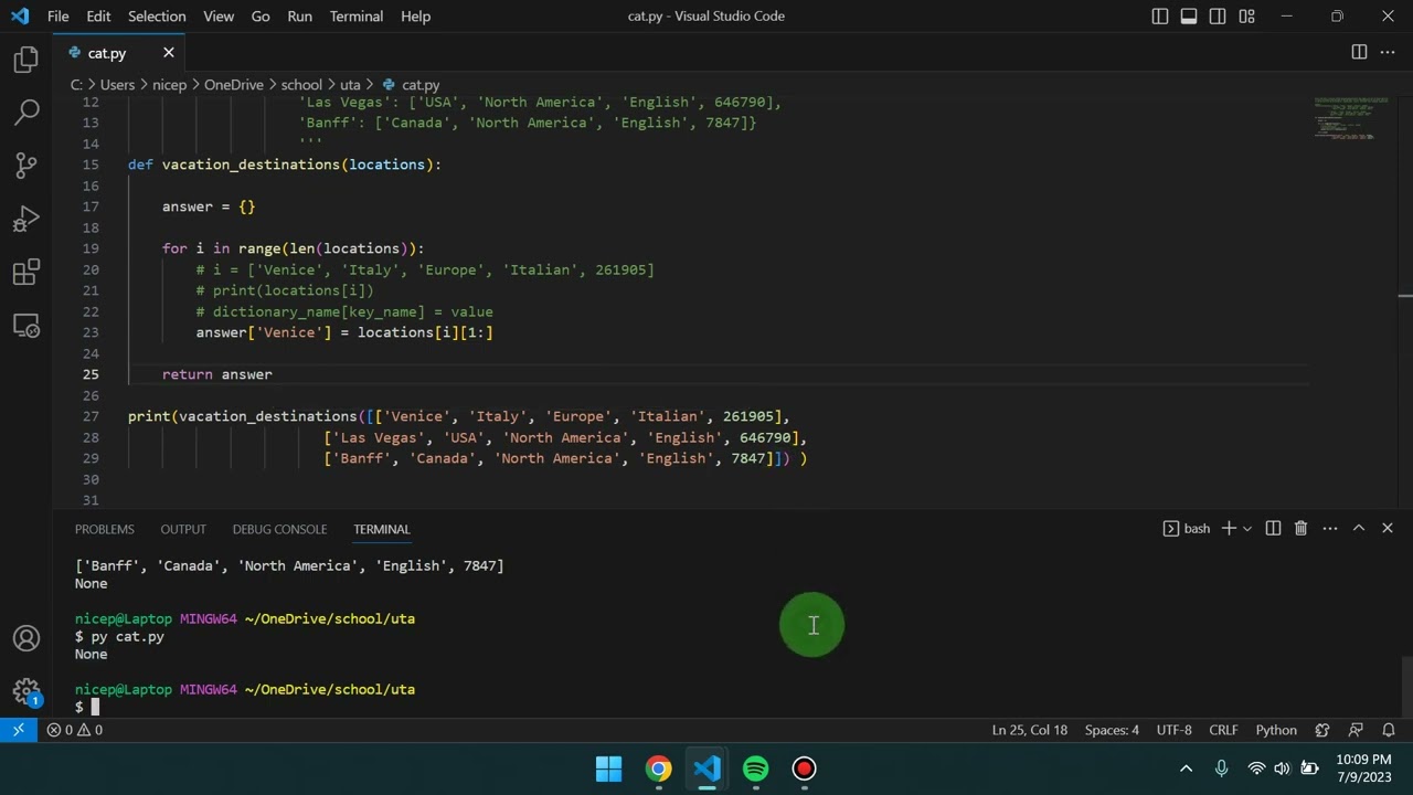Lab 10 Solution Video (dictionaries)