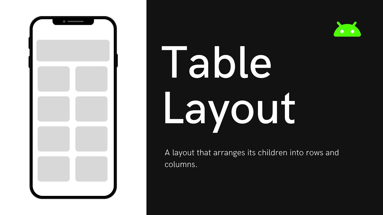 Table Layout   ( Android Beginners Level  )   04