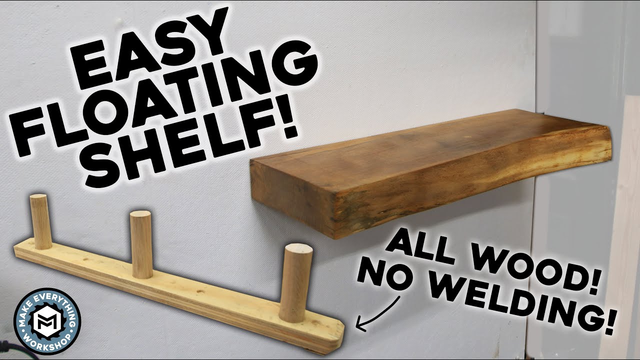 Easy Live Edge Floating Shelf - NO WELDING
