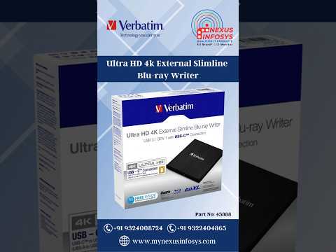 Ultra HD 4K Slimline DVD Writer - Compact, Powerful, and Perfect for 4K Media! #verbatim #4k #writer