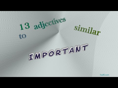 important - 14 adjectives which are synonym to important (sentence examples)