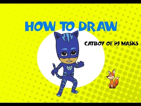 How to draw Catboy from PJ Masks – STEP BY STEP GUIDE – DRAWING ...