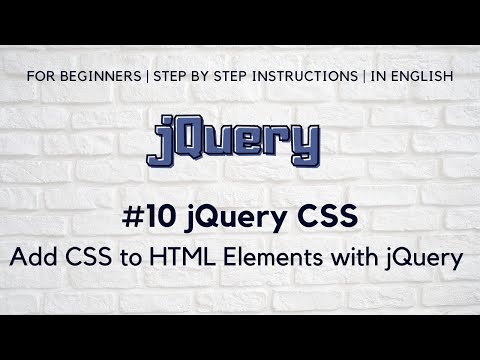 Learn 10 jQuery CSS | Add CSS to HTML Elements with jQuery - Mind Luster